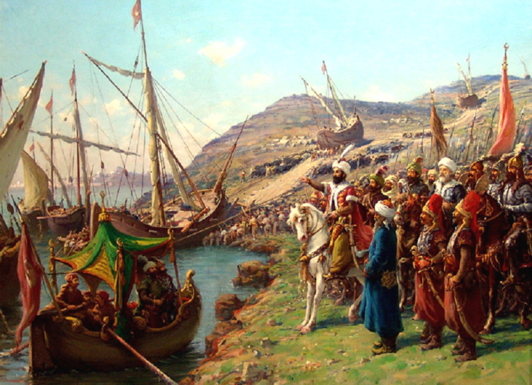 Turks Transport Their Fleet Overland – History Moments